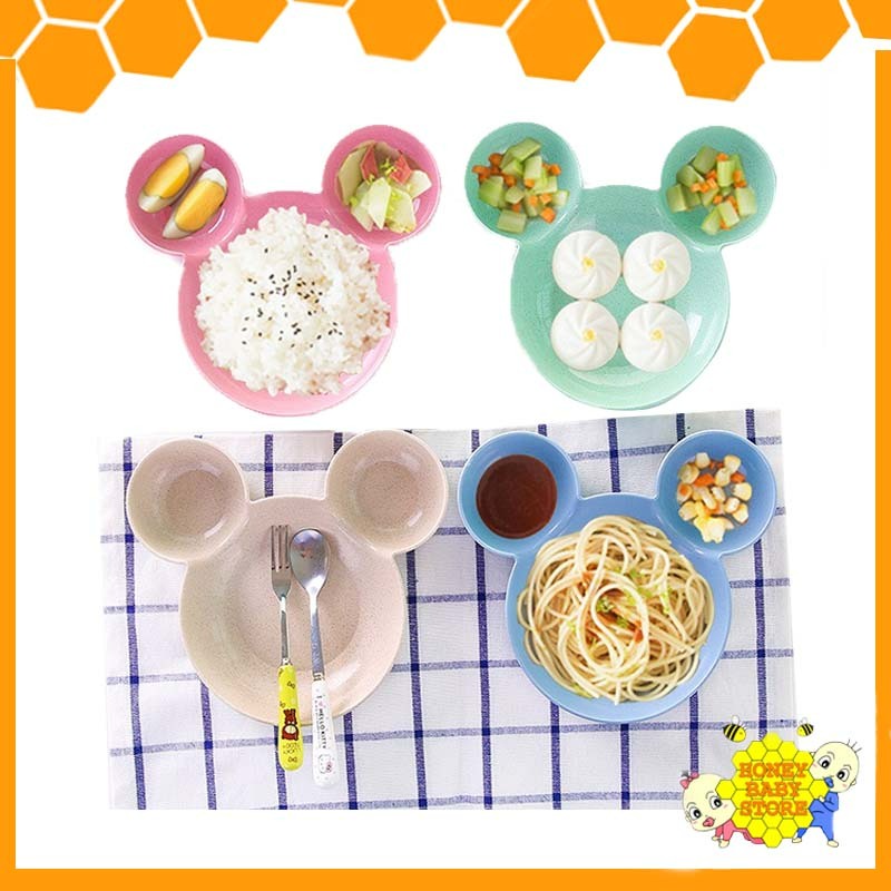 Wheat Straw Multiple Colour Mickey Cartoon Design Kid Children Dish ...