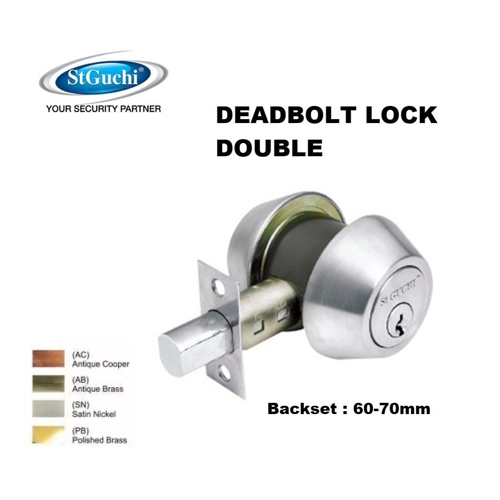 ST GUCHI DEADBOLT LOCK - DOUBLE / SINGLE / HALF | Shopee Malaysia