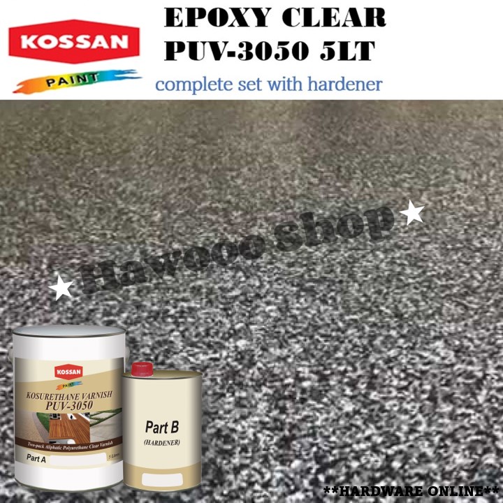 PUV 3050 CLEAR COAT ( 5L ) KOSSAN PAINT KOSURETHANE VARNISH ( TWO PACK ALIPHATIC POLYURETHANE ...