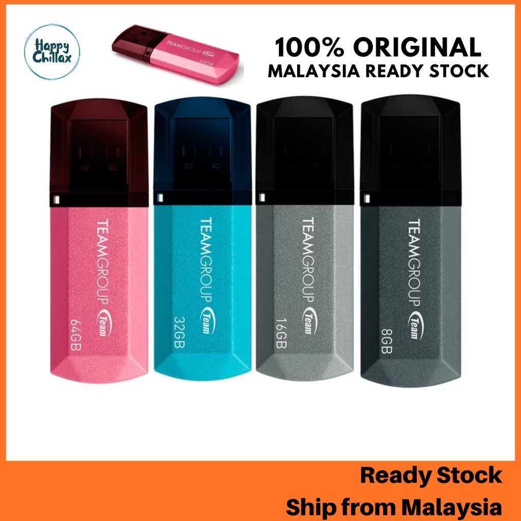 TEAMGROUP Flash Drive 64GB/32GB/16GB/8GB C153 USB 2.0 Pendrive | Shopee ...