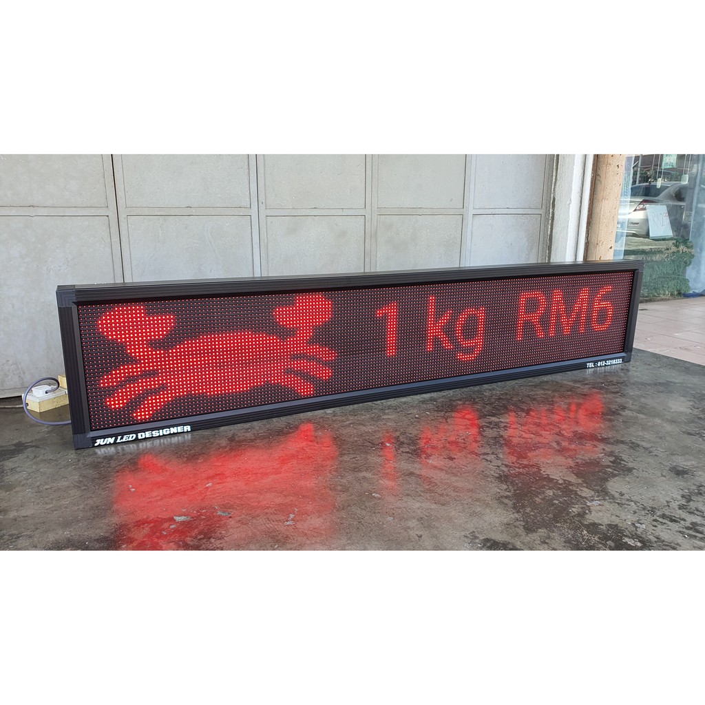 LED Display Sign Borad (200x 40cm) wifi control Red colour Wording LED ...