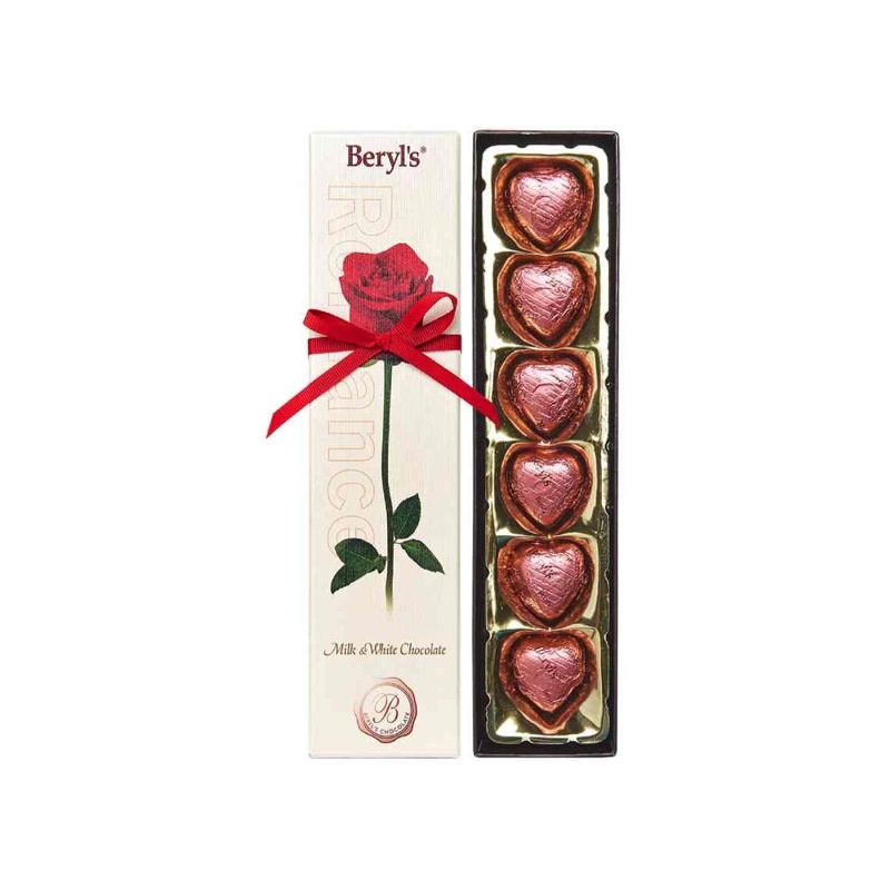 [HEART SHAPE SPECIAL💕] 🌹BERYL'S ROMANCE MILK & WHITE CHOCOLATE 60G🌹 ...