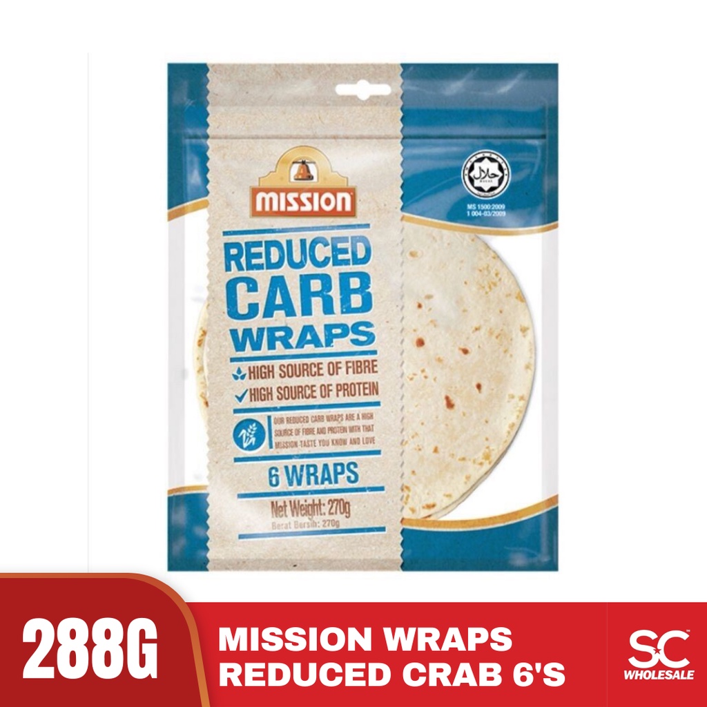 Mission Reduced Carb Wraps 6's 288g | Shopee Malaysia