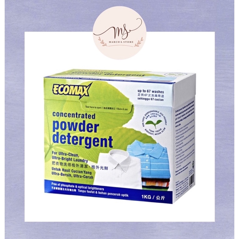 Ecomax Concentrated Powder Detergent (1kg) | Shopee Malaysia