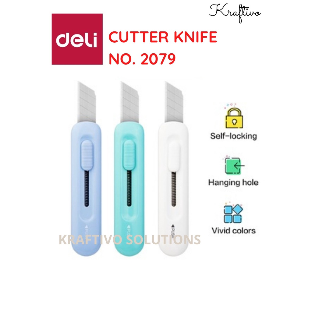 [Deli No. 2079] Mini Cutter Sharp Blade Multi-Purpose 2079 | Shopee ...