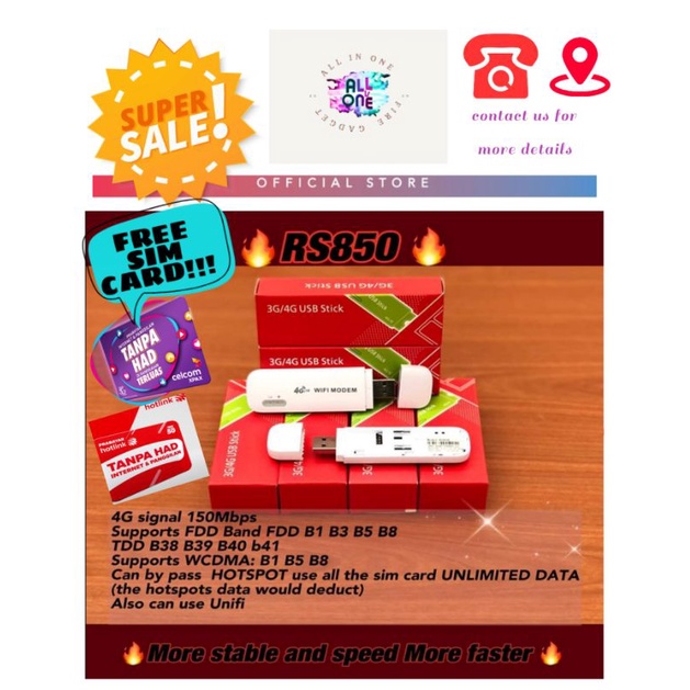 🔥[[FREE SIMCARD]] Modified UnlimIted Modem 4G Router RS850 Car Mifi ...