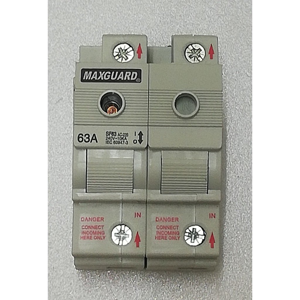 MAXGUARD MAIN SWITCH 63A + N WITH FUSE | Shopee Malaysia