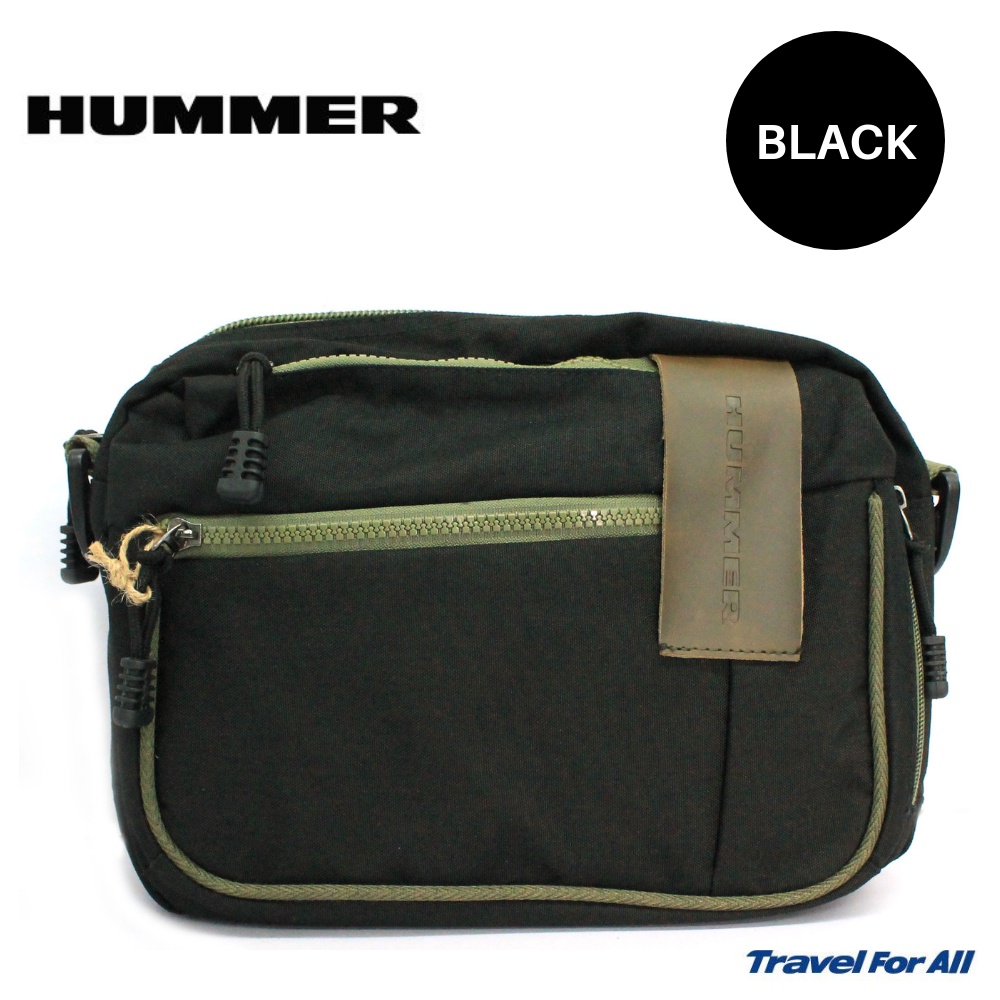 Hummer Horizontal Sling Bag - Black/Grey/Brown | Shopee Malaysia