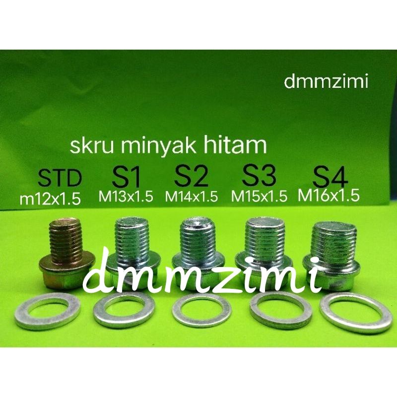 oil drain plug engine repair/skru minyak hitam/bolt drain/oil nut ...