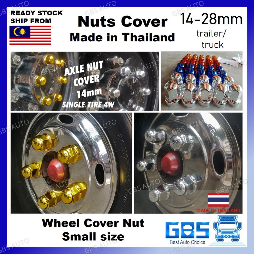 GBS Truck/Lori Cover Nut Lori Nat Kecil Saiz 14mm-24mm Wheel Tayar Nut ...