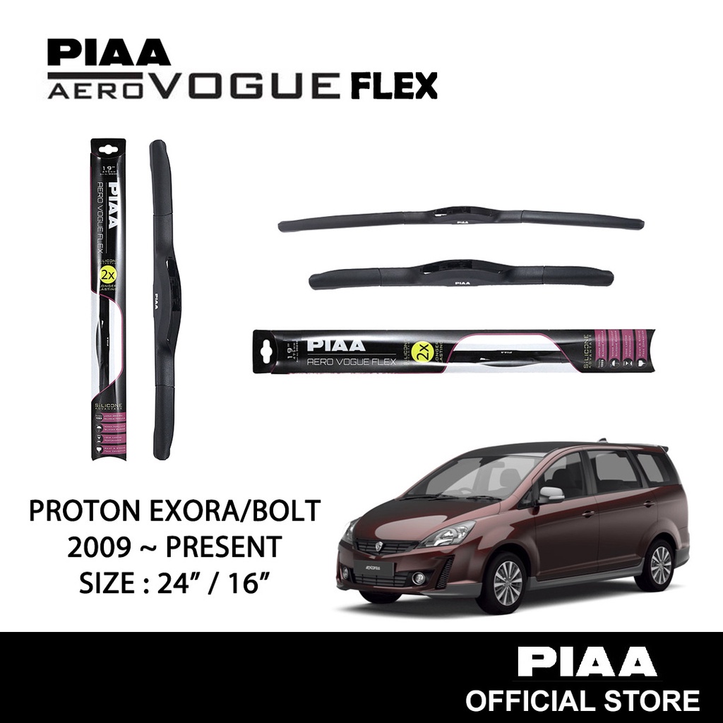 PIAA Aero Vogue FLEX Silicone Wiper For Proton Exora 2009 - Present (24" / 16") | Shopee Malaysia