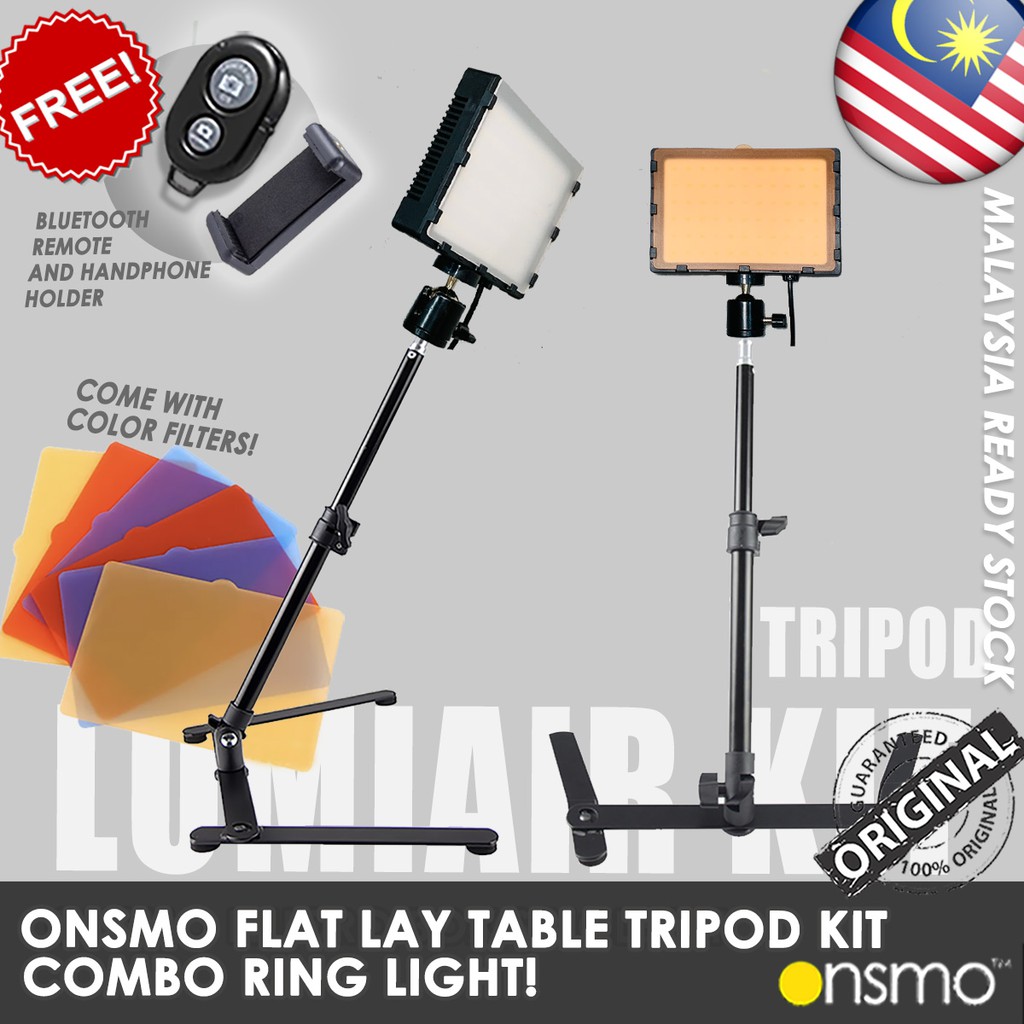 Onsmo LED B30 Flat Lay Studio LED Light Twin Kit for Product Shoot, Live Facebook Stream, Make ...