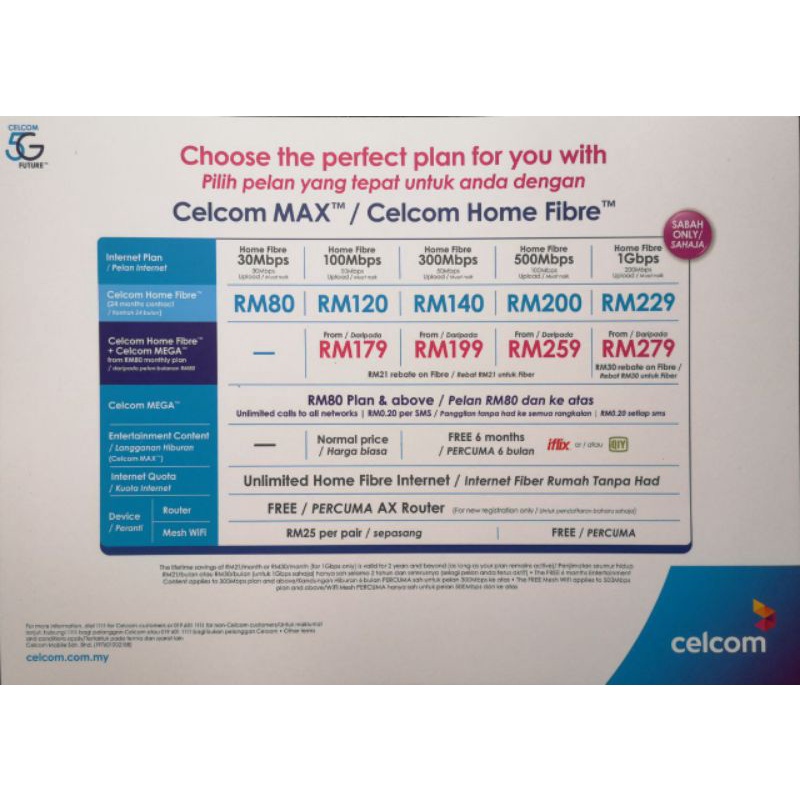Internet Wifi Celcom Fibre Unlimited RM80 [30MBPS] | Shopee Malaysia