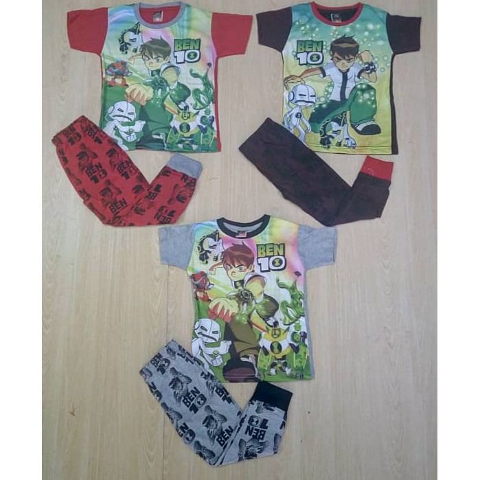 BEN 10 PYJAMAS Children's Set Pyjamas Kids Cotton Jersey Sleepwear Top ...