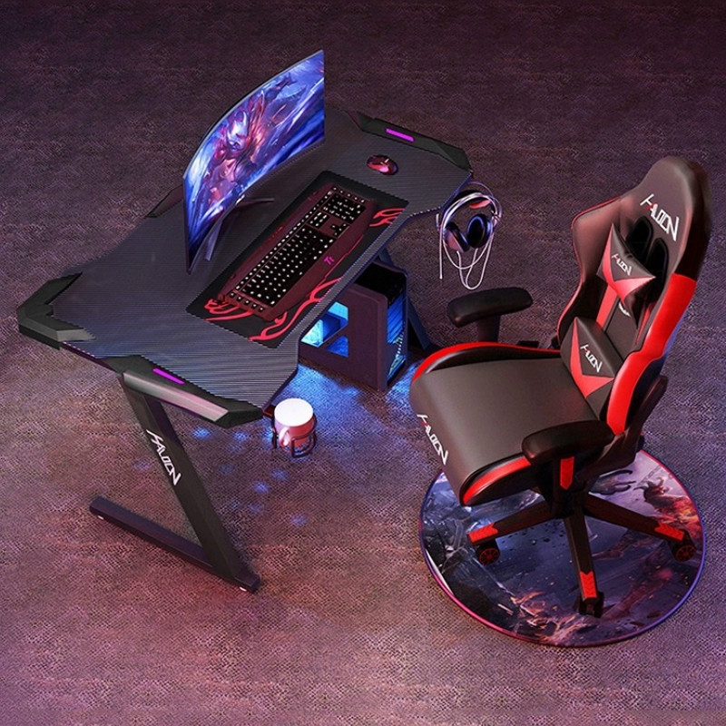 🔥Kualiti Tinggi⛴E-sports gaming table with light,computer desk,advanced ...