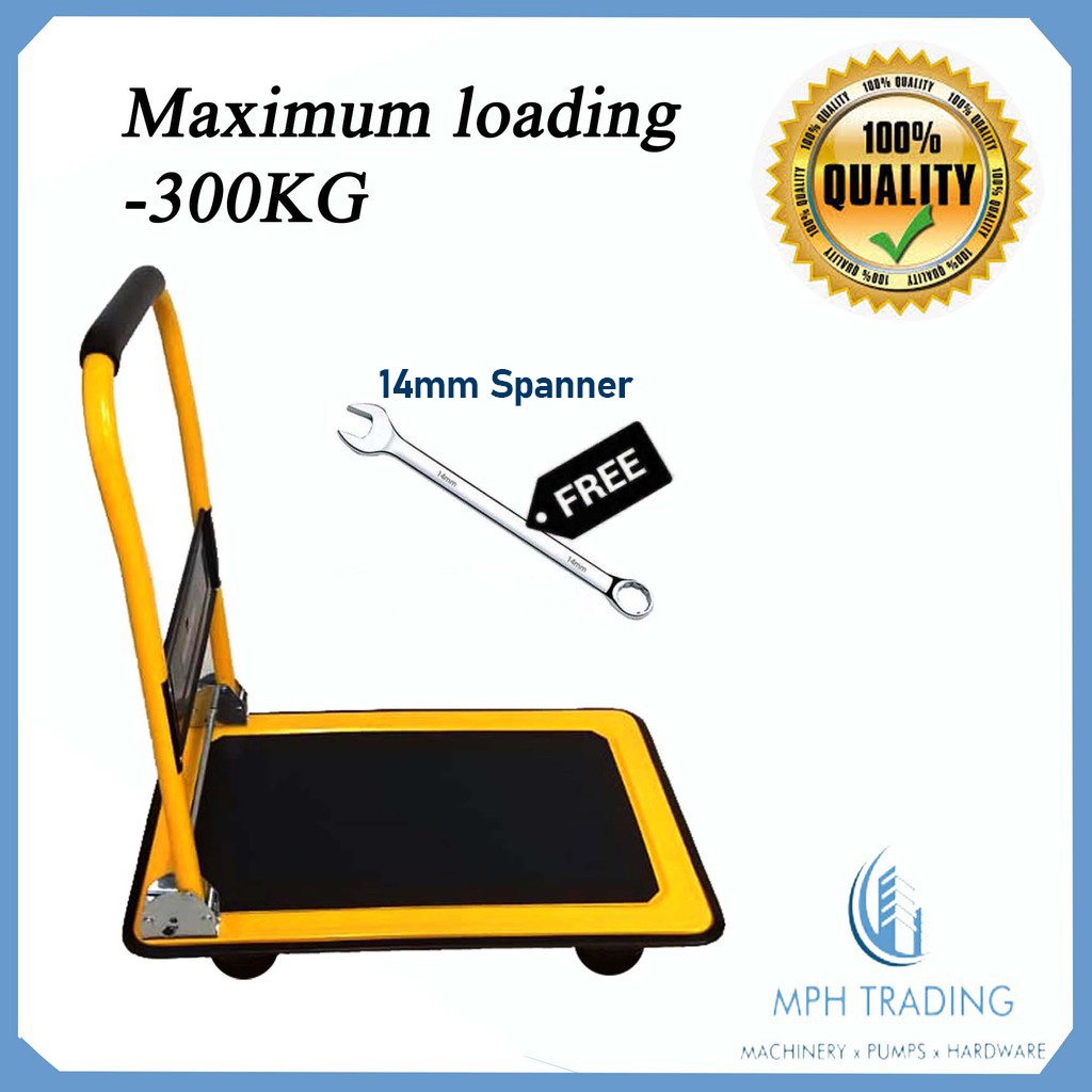 [FREE 14mm SPANNER] Golden Bull Steel Platform Trolley 300kg Hand Truck ...