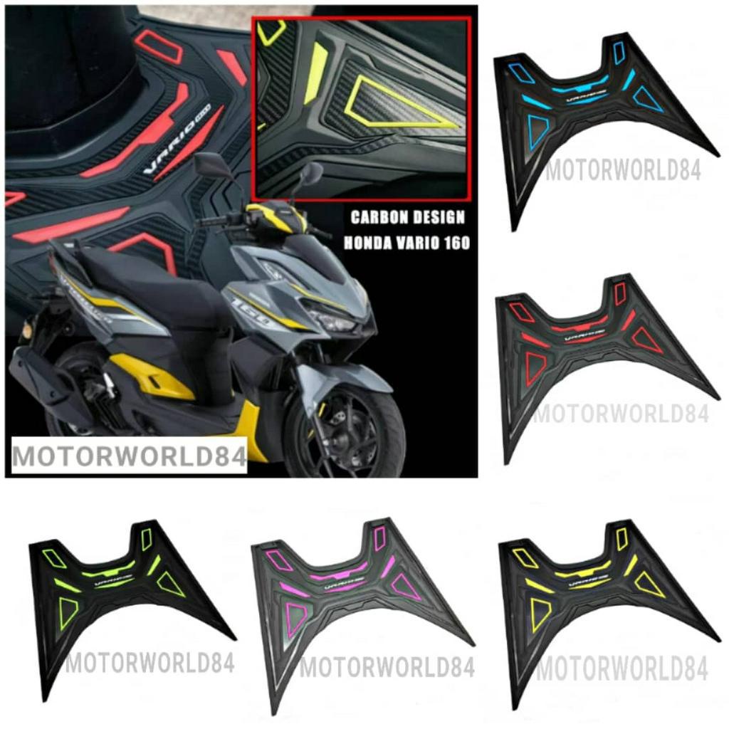 HONDA VARIO 160 RUBBER CARPET FOOT PEDAL FLOOR STEP FOOTBOARD ALLOY ...