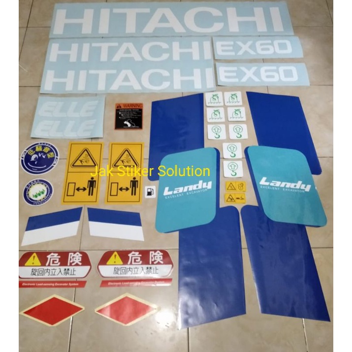 Hitachi Excavator Hitachi EX60-2 Landy Sticker Heavy Equipment | Shopee Malaysia