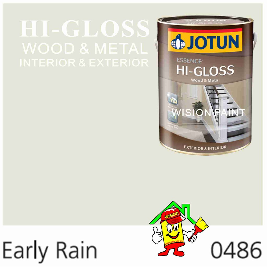 EARLY RAIN 0486 ( 1L ) JOTUN HI GLOSS WOOD AND METAL PAINT EXTERIOR AND ...