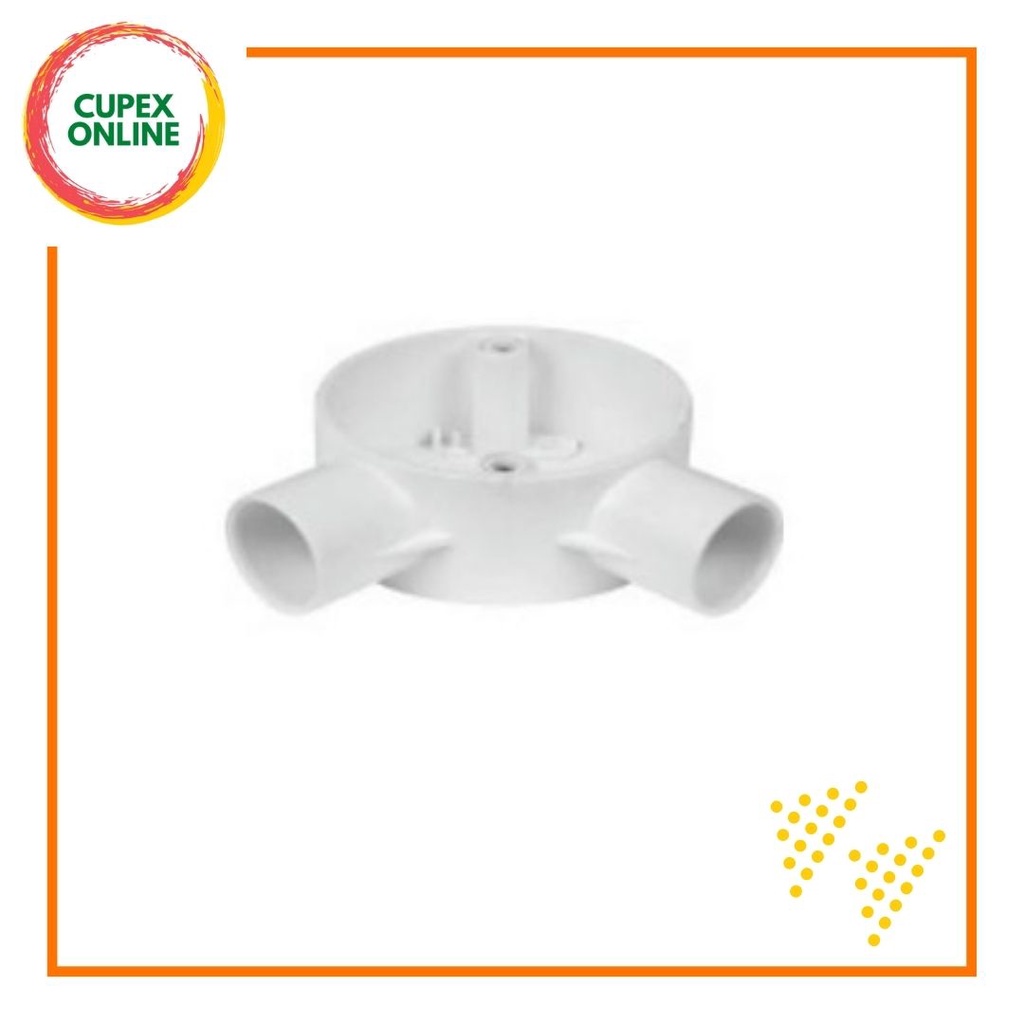 PVCLINK PCB PVC Box 1/2/3/4 Ways & Angle 20mm/25mm White (cupex ...