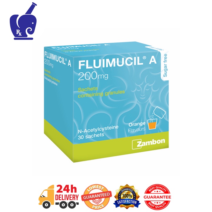 Fluimucil A 200mg 30 Sachets Orange Flavour | Shopee Malaysia
