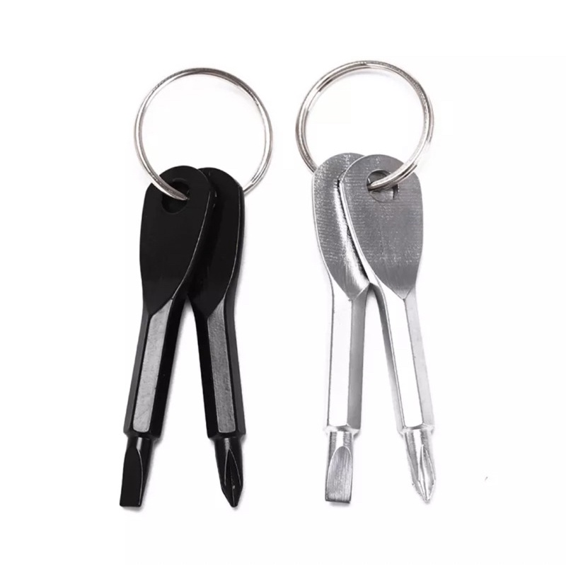 【Ready Stock】Key Ring Screwdriver Outdoor Pocket Tool (2 Pcs/Set ...