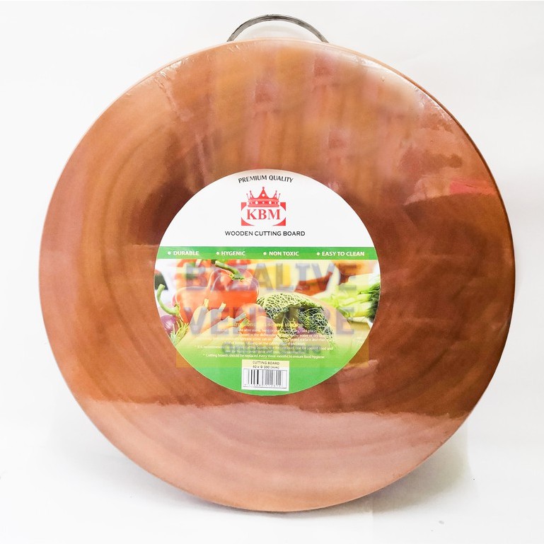 Round Big Wooden Chopping Board With Stainless Steel Handle | Cutting ...
