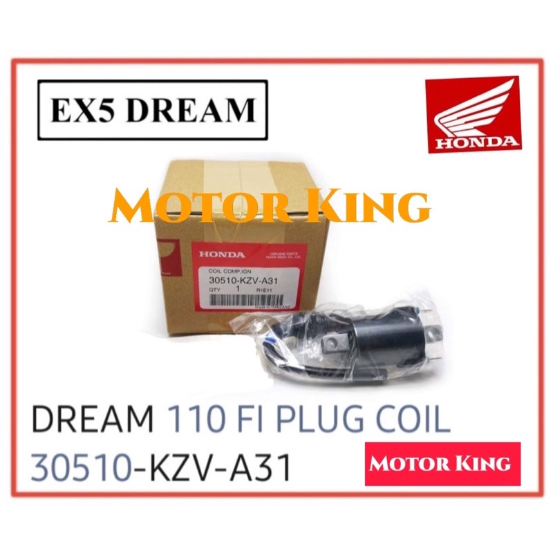 PLUG COIL IGNITION COIL HONDA EX5 DREAM 110 FI ORIGINAL HONDA | Shopee ...