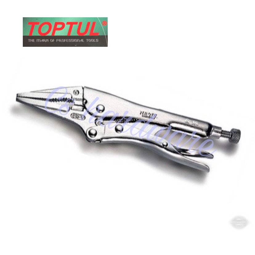 TOPTUL 9" LONG NOSE LOCKING PLIERS WITH WIRE CUTTER (DAAS1A09 MADE IN ...