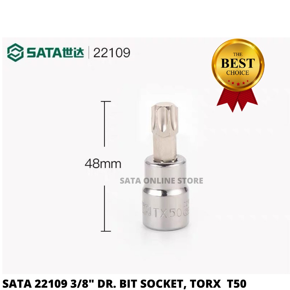 SATA 3/8" DR. BIT SOCKET, TORX / TORX BIT SOCKET / T10 T15 T20 T25 T27 ...