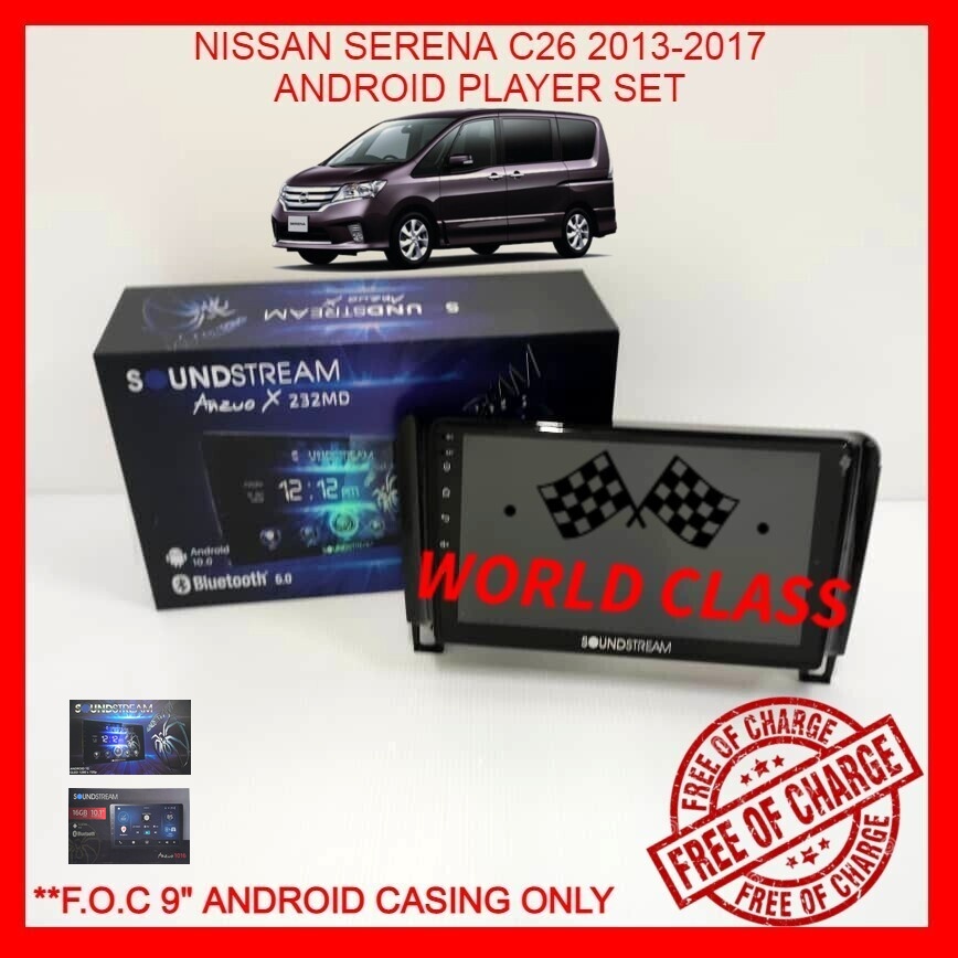 NISSAN SERENA C26 2013-2017 SOUNDSTREAM 9" ANDROID IPS PLAYER FULL HD ...