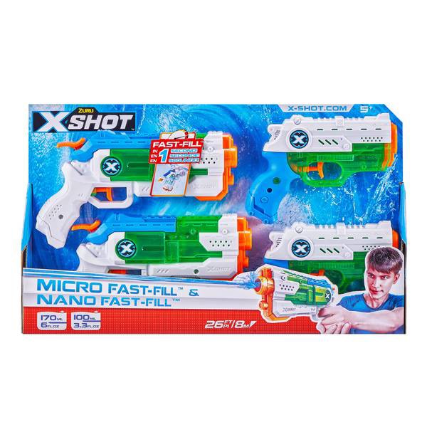 ZURU FAST FILL 2 MICRO & 2 NANO WATER BLASTER PACK (56335) | Shopee ...