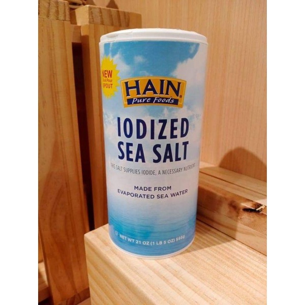 595g Hain Sea Salt Iodized Salt Made From Evaporated Sea Water | Shopee ...