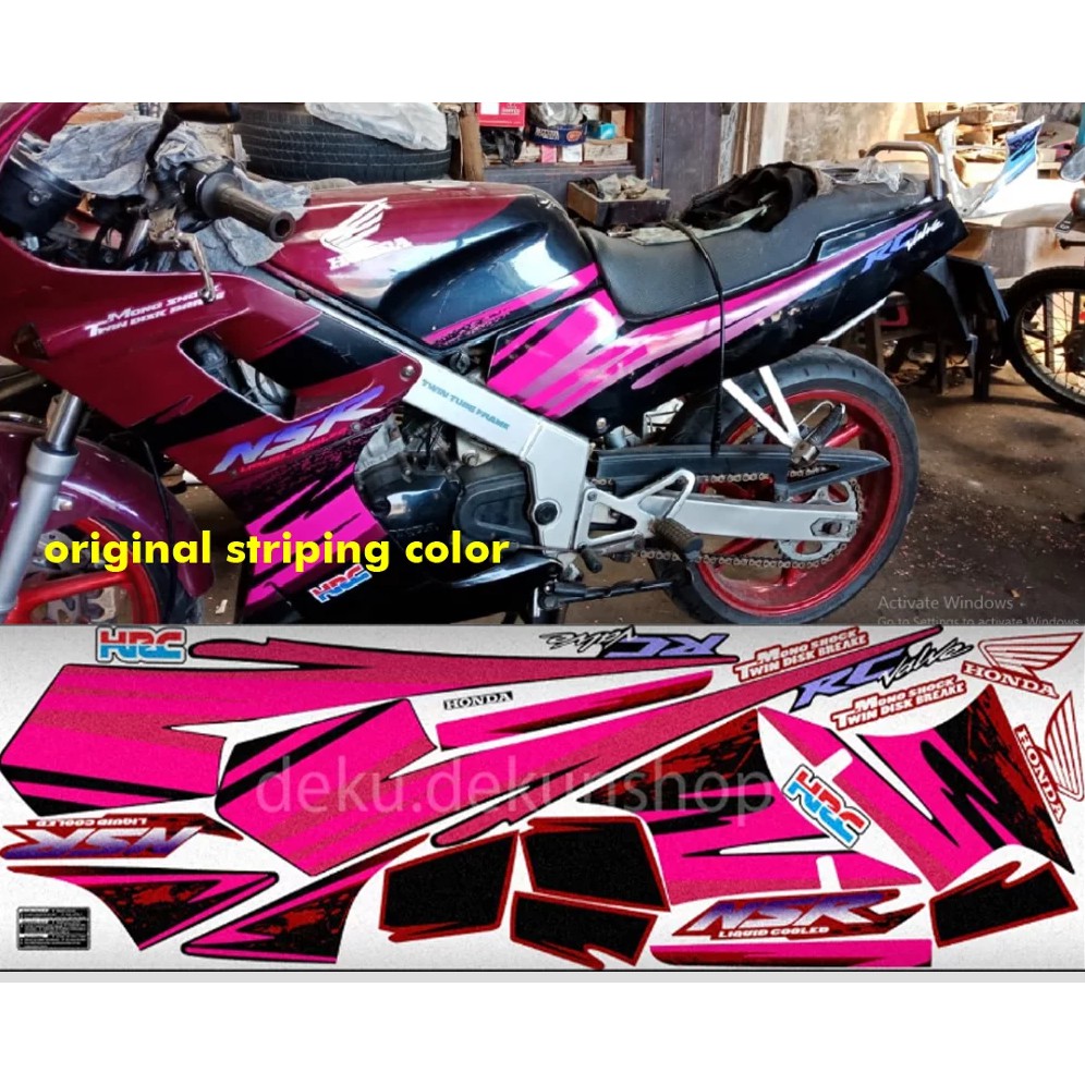 Honda Cutting Sticker - Striping Nsr 150 1995 Brown Pink | Shopee Malaysia