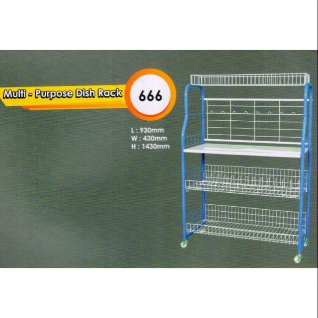 Multi Purpose Dish Rack Kitchen Metal Rack/ Rak Besi Dapur Diy Rak ...
