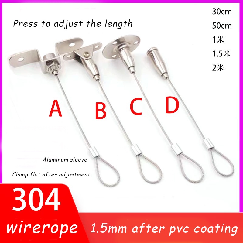 Wire Hook Hanging Painting Accessories Chart Steel Cable Safety Wall ...