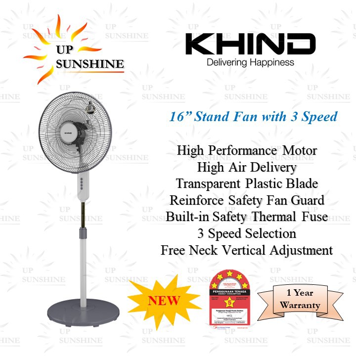 Khind 16" Stand Fan SF1682SE | Shopee Malaysia