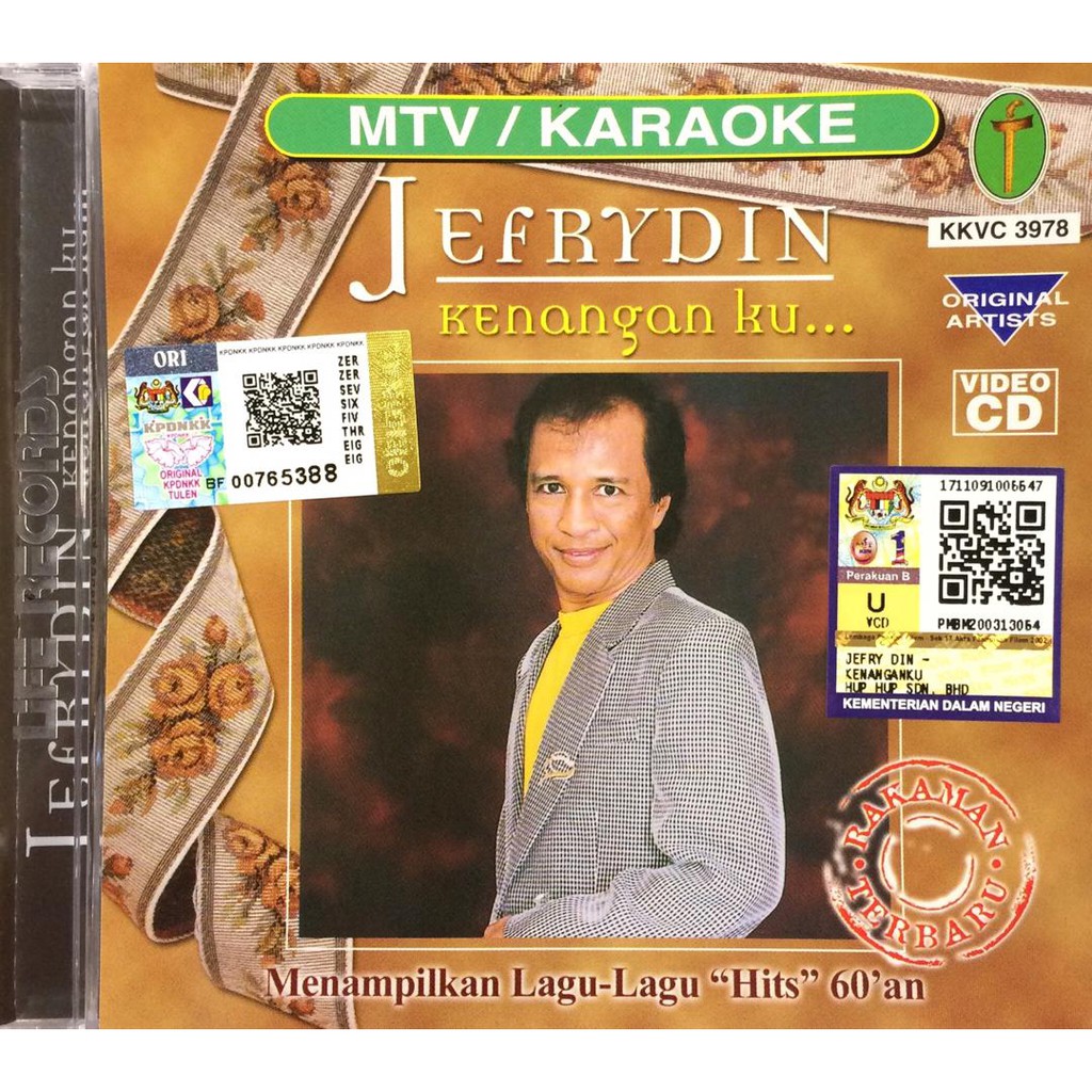 JEFRYDIN-Kenangan Ku (MTV KARAOKE VCD) | Shopee Malaysia