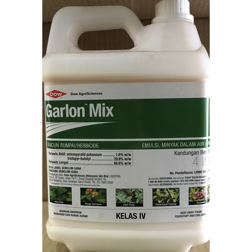 * ORIGINAL * Dow Agrosciences Garlon Mix 4L / racun rumput / akar kala ...
