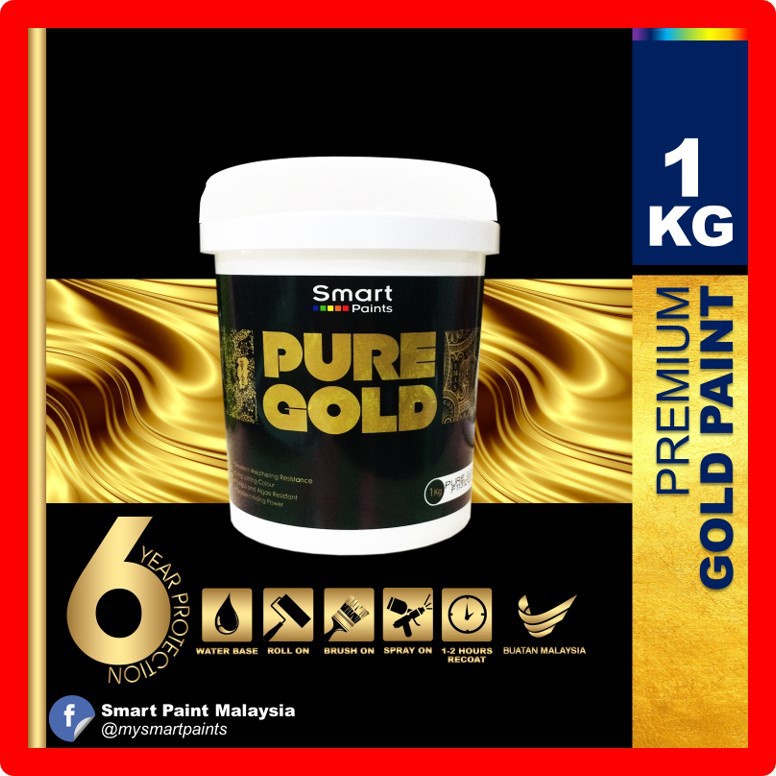 2K PURE GOLD PAINT - 1KG SMART PAINTS | Shopee Malaysia