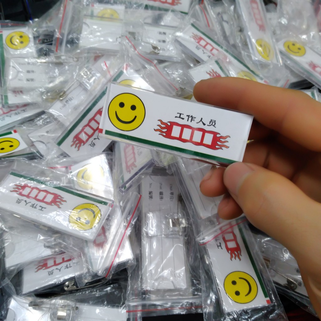 Employee mica card, mica employee nameplate 20 x 70cn | Shopee Malaysia