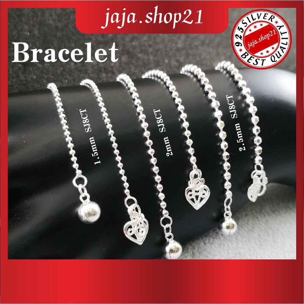 READY STOCK | 925 Silver Bracelet & Anklet SJ8CT | 925 纯银 手链 & 脚链 ...