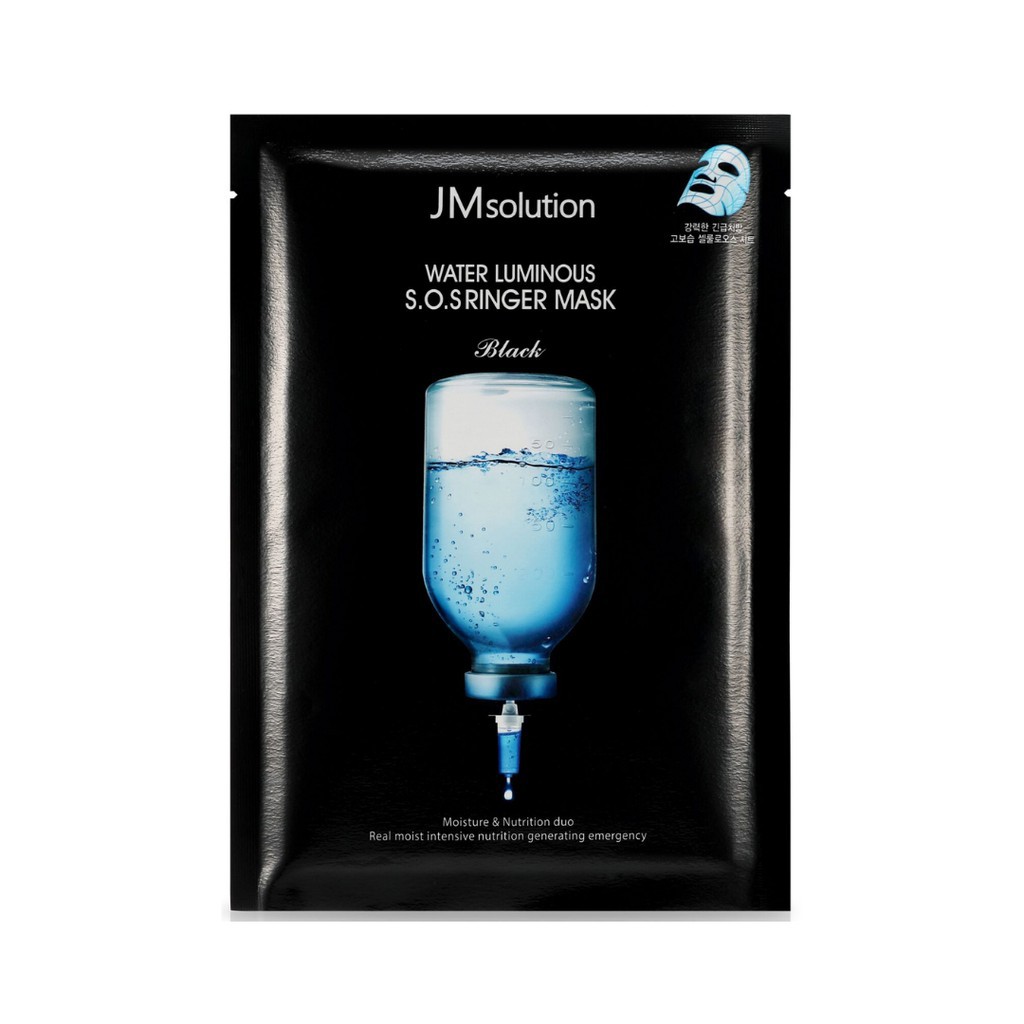JMsolution WATER LUMINOUS S.O.S RINGER MASK BLACK (1 Sheet) | Shopee ...