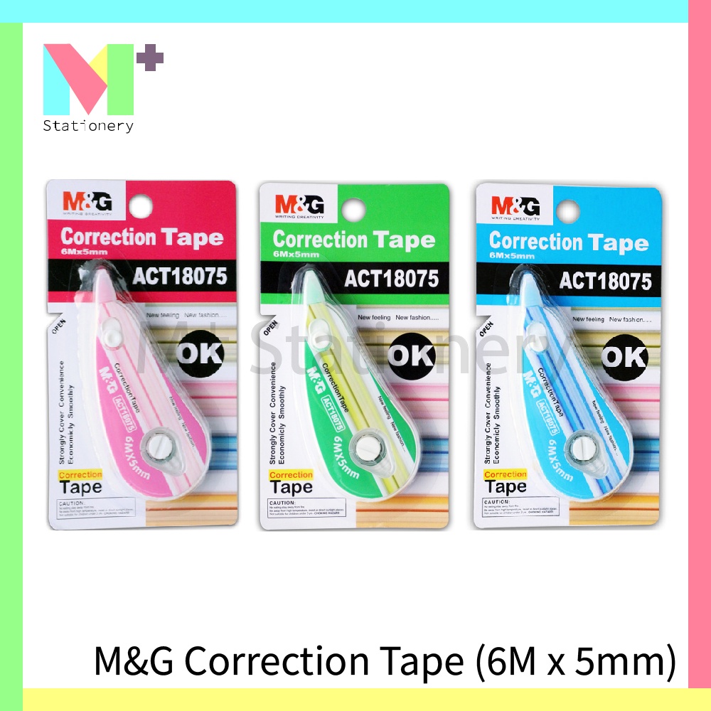 M&G Correction Tape 6mm x 5m ACT18075 (1'pcs) | Shopee Malaysia