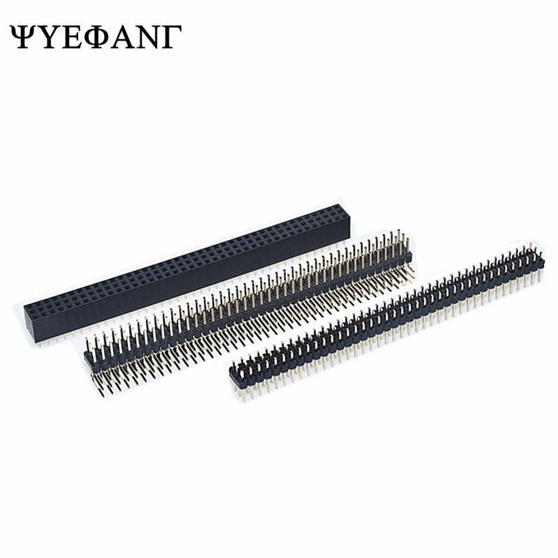 2PCS 2.54 3*40 Three Row Male Female 90 degree right angle R/A ...