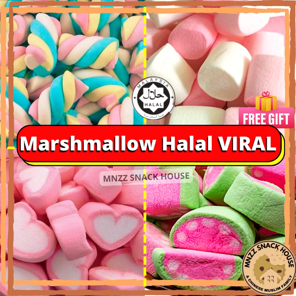 [BUY 5 FREE 1] Halal Marshmallow Viral Doorgift Soft Candy Coklat Jelly ...