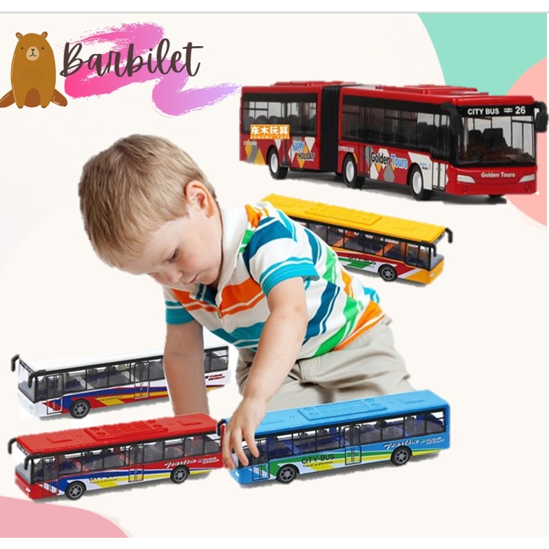 Alloy Mini City Bus Pull Back Play Vehicles Mini Model Bus Collection ...