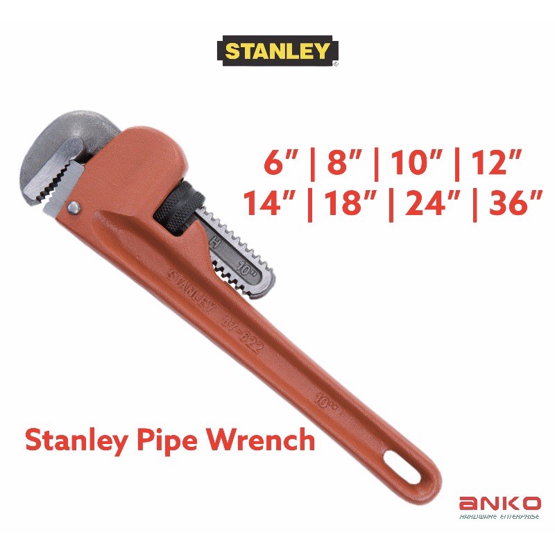 STANLEY PIPE WRENCH ( 6” | 8” | 10” | 12” | 14” | 18” | 24” ) | Shopee ...
