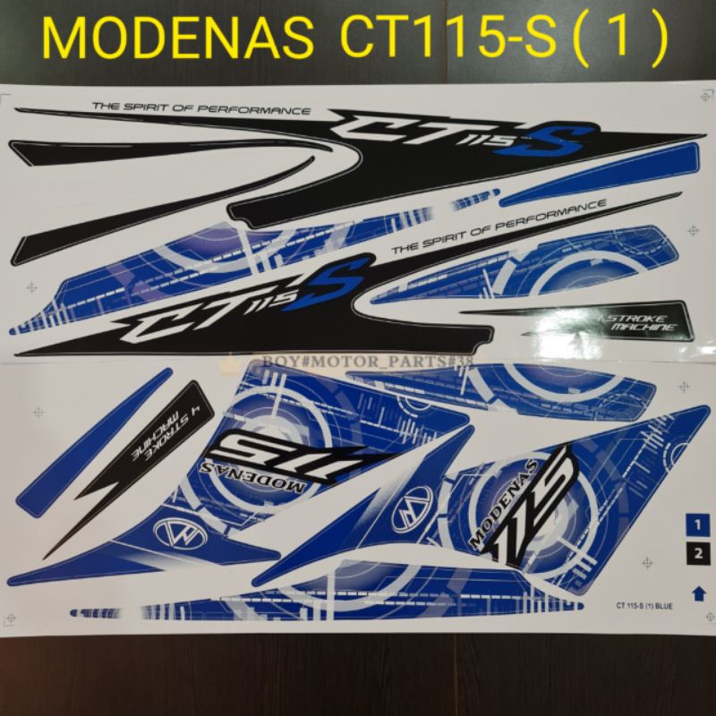 MODENAS CT115 - S BODY STICKER ( 1 ) | Shopee Malaysia
