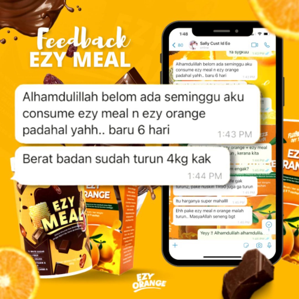 EZY MEAL Ezy Orange | Meal Replacement Drink | Weight Loss Supplement ...